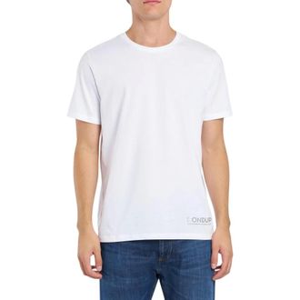 Dondup Homme, Tops, Blanc, Taille: M T-shirt &agrave; col rond et coupe regular