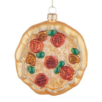 Butlers Weihnachtskugel Pizza Hang ON | Christbaumkugel Glas, Weihnachtsbaumschmuck lustig, kreative Baumschmuck f&uuml;r Weihnachten, Weihnachtsdeko f&uuml;r Girlande 