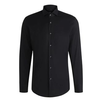 HUGO BOSS Homme, Chemises, Noir, Taille: 3XL Slim Fit Col &Agrave; Revers Chemise Noire