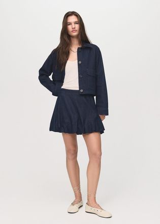 Mango Veste denim poches bleu - Femme - XS - MANGO