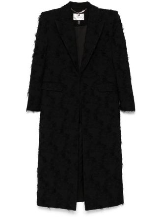 Nissa manteau frang&eacute; &agrave; ceinture nou&eacute;e - Noir