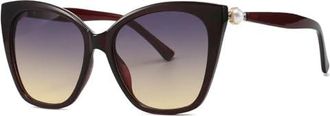 Generic Lunettes de soleil tendance populaires pour femmes - Lunettes de soleil décoratives en gelée - Lunettes de soleil pour homme - Uv400, Marron et gris.,