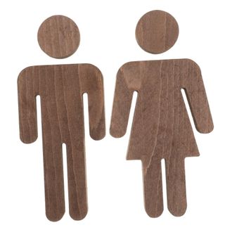 Valiclud Holz Badezimmer Türschilder mit Männlich Weiblich Symbolen Handgeschnitzt Langlebig Minimalistisches Design Humorvolle Wc schilder für Zuhause und Ges