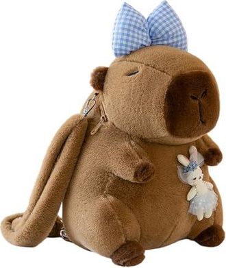 Generico Sac &agrave; dos en peluche - Grande capacit&eacute; utile pour l&eacute;cole, le camping, le sport, Lapin, bleu, Consulte la descripci&oacute;n