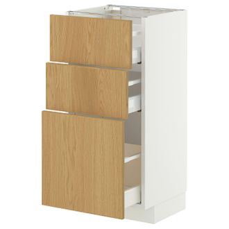 IKEA METOD / MAXIMERA Unterschrank mit 3 Schubladen