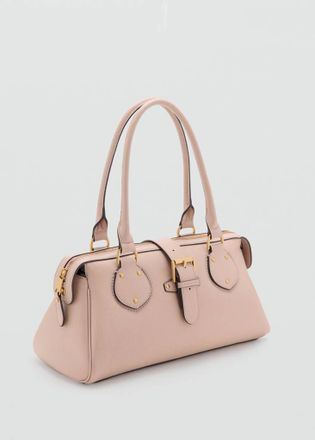 Mango Grand sac bowling &agrave; boucle nude - Femme - Taille unique - MANGO