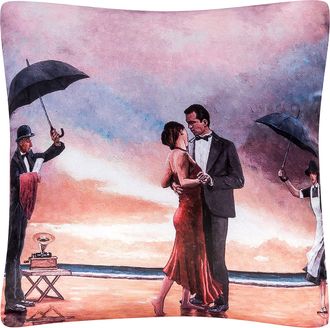 Von Lilienfeld Kissen Kunst Motiv Theo Michael Hommage to The Singing Butler Dekokissen 40 x 40 cm Sofakissen Deko Haus Wohnzimmer Kissenbezug mit Füllung beidseitig