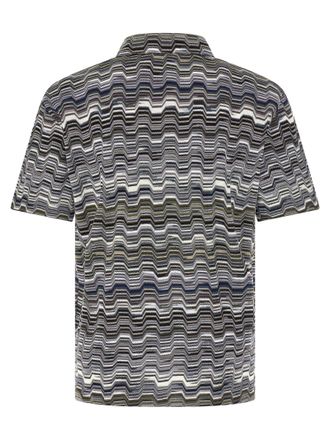 Missoni Zigzag Jacquard Polo - charcoal