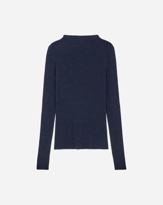 Arket Rippstrickoberteil Aus Wolle -Blau