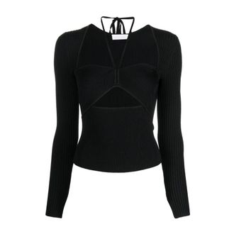 SIMKHAI Schwarzer Pullover Casual Sweetheart - - Tops - Damen - Schwarzk - L