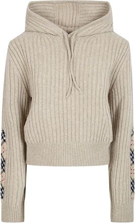 Burberry Femme, Sweatshirts et sweats &agrave; capuche, Beige, Taille: 44 FR Pull &agrave; capuche