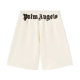 Palm Angels Homme, Shorts, Beige, Taille: XL Shorts Beige avec Logo Imprim&eacute;