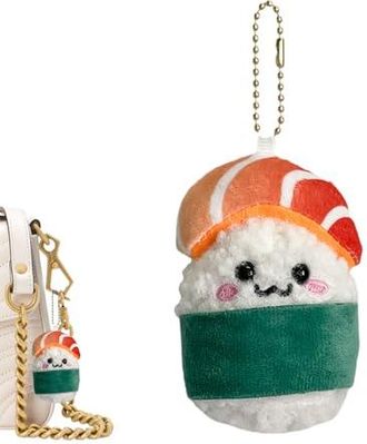Generic Charme en peluche de sushis - T&eacute;lectoriel &agrave; saumon doux, en peluche | Jouet pendentif avec adorable conception de fruits de mer pour femmes filles d&eacute;c