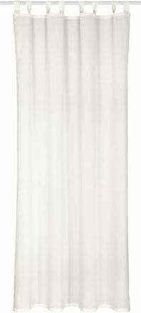 Gardinia Sehlbach Fertiggardine mit Schlaufen, Baumwolle Uni, Weiß, 135 x 255 cm Gardinen, Blickdichter Stoff, Einfache Dekoration, Flexible Anpassung