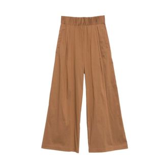 Semicouture Femme, Pantalons, Beige, Taille: 34 FR Pantalon Large Pliss&eacute;