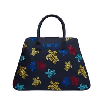 Vilebrequin Canvas-Tasche Mehrfarbige Schildkr&ouml;ten Tanz - - Bags - Damen - Mehrfarbig - ONE SIZE