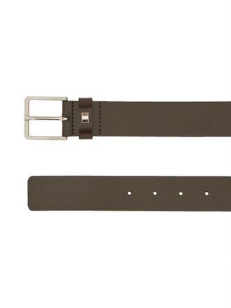 HUGO BOSS Logo-Embossed Leather Belt - Brown