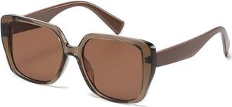 Generic Lunettes De Soleil R&eacute;tro For Homme, Monture Large, Id&eacute;ales For La Conduite Et Les Photos De Soir&eacute;e For Femme.(Brown)