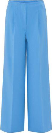 OPUS Damen City Pants | Extra Wide Leg Pants Maiga Palazzo aus Twill-Ware Blue Salt, 40