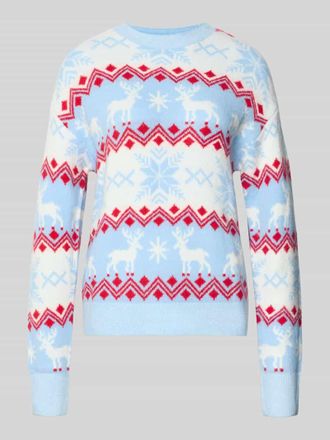 Christian Berg Relaxed Fit Strickpullover aus elastischem Material-Mix