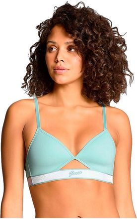 Puma Damen Peek-a-Boo Triangle Top Sports Bra, Mint, M EU