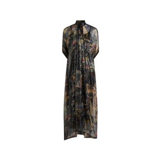 Etro Langes Kleid mit integriertem Umhang - - Dresses - Damen - Mehrfarbig - S
