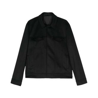 Costumein Schwarzer Woll-Kaschmir Mantel - - Jackets - Herren - Schwarzk - XL