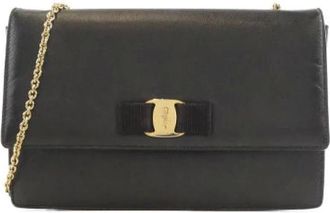 Ferragamo Pre-owned Calf Shoulder Bag - Femme - Pre-owned - Noir - Taille: ONE Size