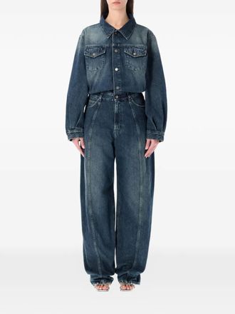 Haikure buttoned jumpsuit - Blau