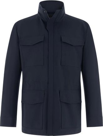 Boggi Milano Homme, Vestes, Bleu, Taille: S Veste Terrain en Laine Technique