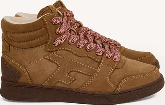 Faguo Baskets montantes cuir camel