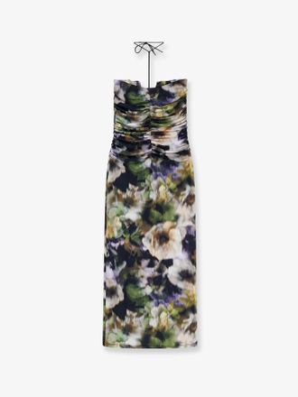Amazu&igrave;n Womens Dress Natalie Multicolour Jersey Polyamide Elastane