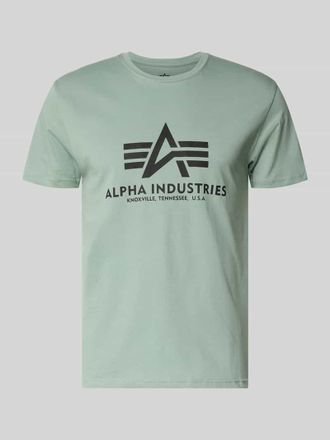 Alpha Industries T-Shirt mit Logo und Rundhalsausschnitt
