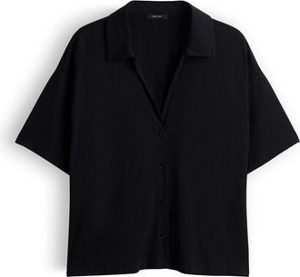 OPUS Kurzarmshirt Sajacki aus glattem Jersey mit Stretchkomfort Der &uuml;berschnittene Arm sorgt f&uuml;r eine relaxte Silhouette