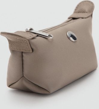 Mango Kleines Nylon-Necessaire hellbraun/pastellbraun - Damen - Einheitsgröße - MANGO