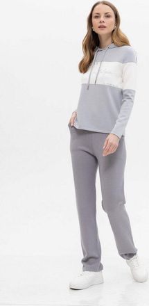 Passioni Kapuzenpullover mit Blockstreifen