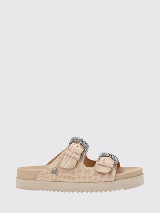 Philipp Plein Sandalen aus Leder in Kroko-Optik mit Riemen und Schmuckschnalle