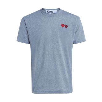 Comme Des Gar&ccedil;ons Homme, Tops, Gris, Taille: 2XL Double Heart T-Shirt