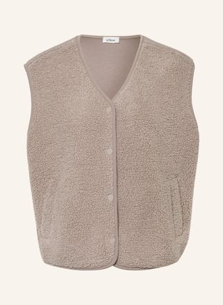 s.Oliver S.Oliver Teddyfell-Weste braun