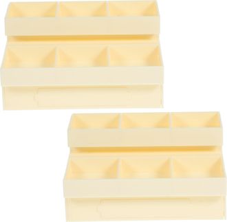 Aboofan 2 Stück Miniatur Gemüse Obst Regal Stabiles Puppenhaus Zubehör Vielseitiges Mini Lagerregal für Kreative Dekoration und Micro-Fotografie Platzsparend 