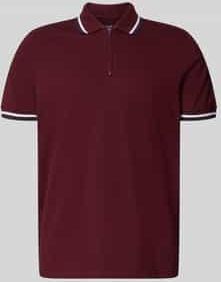 Mc Neal Slim Fit Poloshirt mit Kontraststreifen und Rei&szlig;verschluss