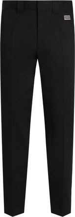 Dolce & Gabbana pantalon à plaque logo - Noir