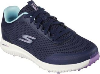 Skechers Shoe-go Golf Max 2 Fairway 3 Baskets pour Femme, Bordure en Maille Bleu Marine, 37.5 EU