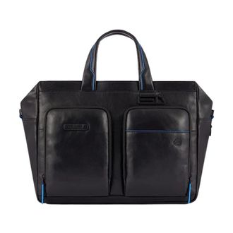 Piquadro Elegante Leder Dokumentenhalter mit Laptopfach - - Bags - Damen - Schwarzk - ONE SIZE