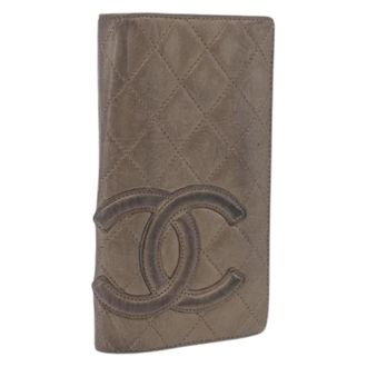 Chanel Portefeuille long vintage doccasion - Femme - Pre-owned - Brun - Taille: ONE Size