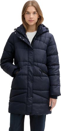 Tom Tailor Damen Puffer Parka mit Abnehmbarer Kapuze, 15148 - Sky Captain Blue, XL