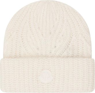Moncler Strickm&uuml;tze mit Struktur - - Accessories - Damen - Wei&szlig; - ONE SIZE