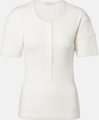 Christophe Lemaire Henley-Top aus Baumwolle und Leinen