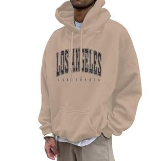 Generic Sweat &agrave; capuche Los Angeles California pour homme - Imprim&eacute; graphique vintage - En coton - Manches longues - Pour homme - Cordon de serrage - Sportif 