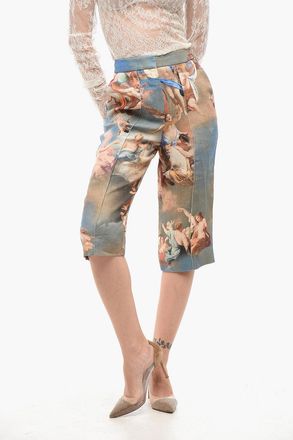 Balmain Bedruckte Bermudas aus Leinen Balmain